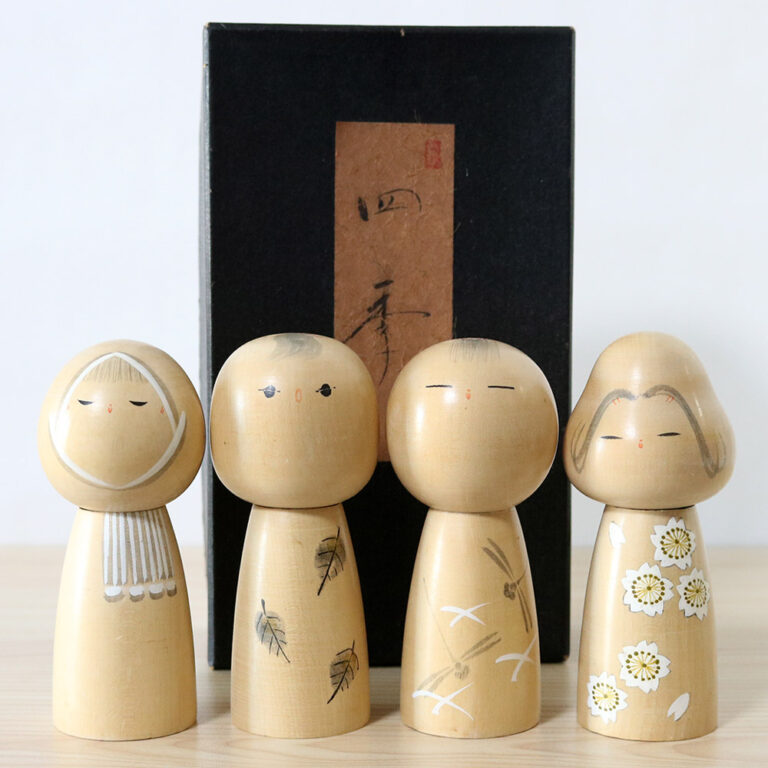 Issetsu Kuribayashi Kokeshi Dolls 4 Seasons - Kokeshi Japan