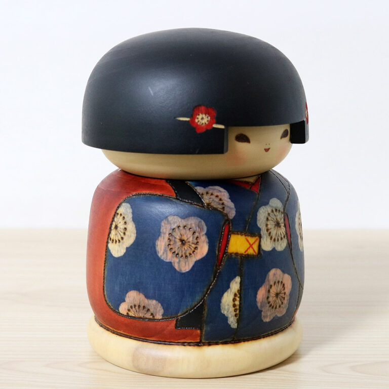 Sekiguchi Sansaku Kokeshi Doll - Flower Pin - Kokeshi Japan