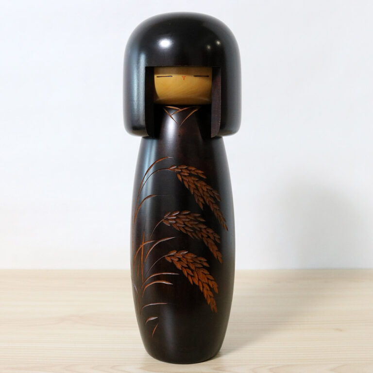 Vintage Kokeshi Doll by Usaburo - Rice Plant - Kokeshi Japan