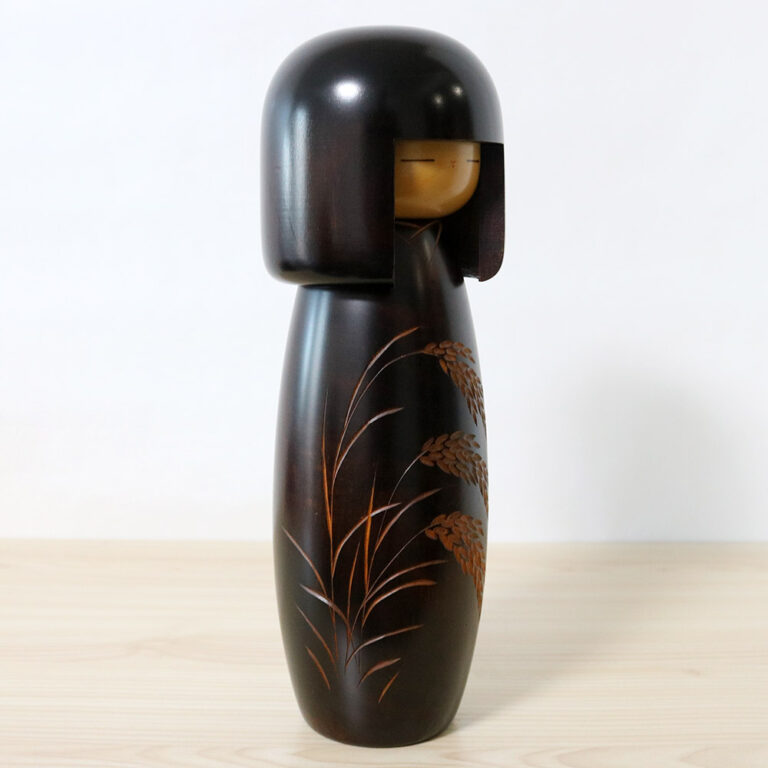 Vintage Kokeshi Doll by Usaburo - Rice Plant - Kokeshi Japan