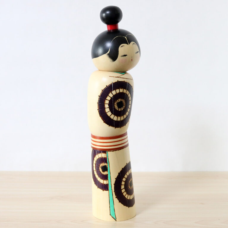 Sekiguchi Sansaku Vintage Kokeshi Doll-Rain - Kokeshi Japan
